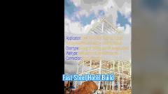 Steel Hotel Structure Fast Build Glass Curtain Wall
