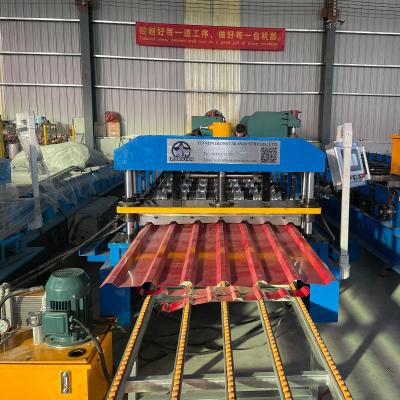 China “Customized Pbu Metal Roof Roll Forming Machine Single Layer Roofing Sheet Making Production Line” for sale