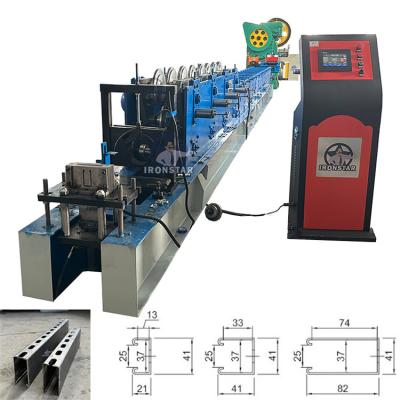 중국 2024 새 41*21 / 41*41 / 41*82mm 3 크기 1 Solor 브래킷 롤 형성 기계 사우디 아라비아 판매용