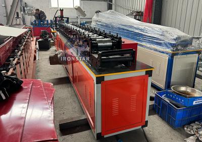 China 30-50m/min fast speed cutting rolling shutter door roll forming machine in Brazil Raw material: Galvanized steel for sale