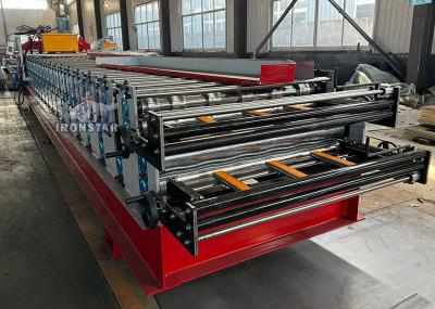 China 6 rib trapezoidal and 5 rib bamboo tile double layer roll forming machine 2 layer roll forming machine for sale