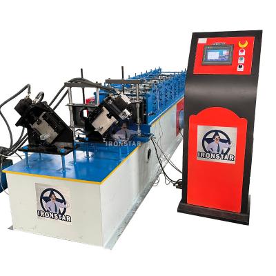 China 2 in 1 U channel roll forming machine for Nepal U shape roll forming machine U purlin roll forming machine for sale