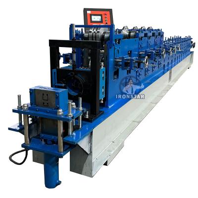 China 12 GA 41*21 / 41*41 2 sizes in 1 Slotted strut channel roll forming machine for America Solar photovoltaic bracket for sale