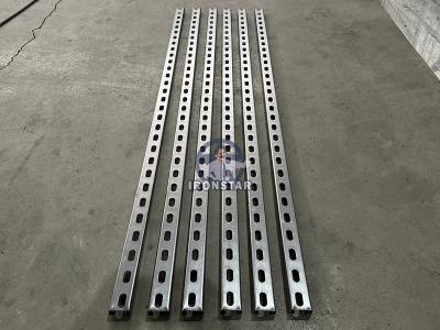 China 12 GA 41*21 / 41*41 2 sizes in 1 Slotted strut channel roll forming machine for America Solar photovoltaic bracket for sale