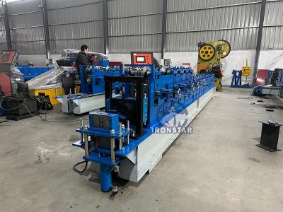 China 12 GA 41*21 / 41*41 2 sizes in 1 Slotted strut channel roll forming machine for America Solar photovoltaic bracket for sale