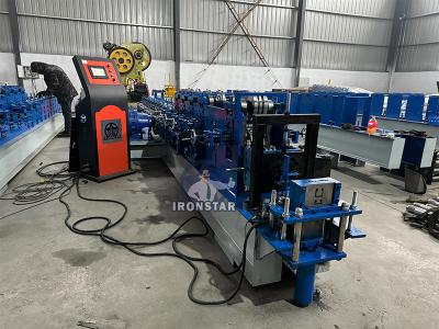 China 12 GA 41*21 / 41*41 2 sizes in 1 Slotted strut channel roll forming machine for America Solar photovoltaic bracket for sale