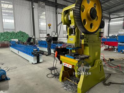China 12 GA 41*21 / 41*41 2 sizes in 1 Slotted strut channel roll forming machine for America Solar photovoltaic bracket for sale