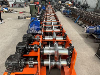 China Storage Rack Upright Post Roll Forming Machine in Russia Raw material:Galvanized steel for sale
