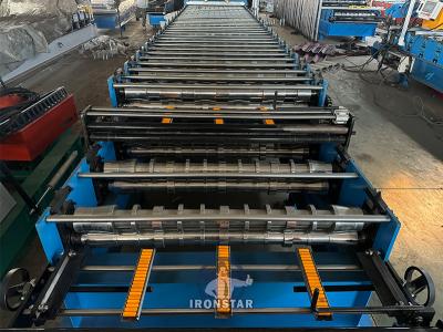 중국 헝가리에서 5비브와 6비브 트라페지오이드 잎 이중층 롤 폼 머신 판매용