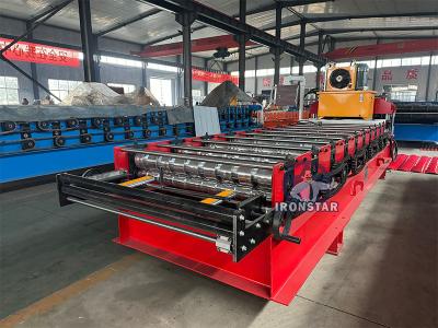 China 828 glazed tile roll forming machine for Bolivia Water ripple roll forming machine Step tile roll forming machine for sale