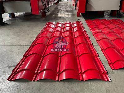 China 828 glazed tile roll forming machine for Bolivia Water ripple roll forming machine Step tile roll forming machine for sale