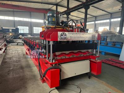 China 828 glazed tile roll forming machine for Bolivia Water ripple roll forming machine Step tile roll forming machine for sale
