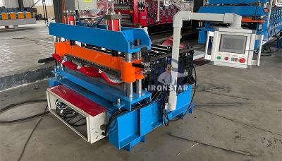 China TR4 crimping roof sheet roll forming machine in Peru Crimping machine | curving machine | automatic Horizontal crimp for sale