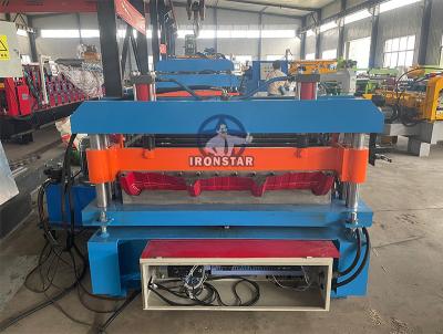China TR4 crimping roof sheet roll forming machine in Peru Crimping machine | curving machine | automatic Horizontal crimp for sale