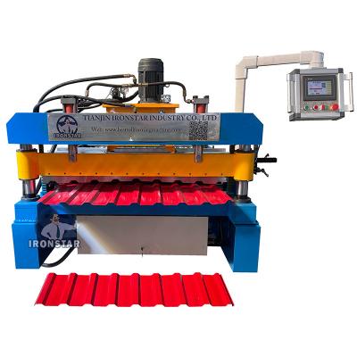 중국 아제르바이잔용 C18 트라페지오이드 지붕판 롤 폼링 기계 판매용