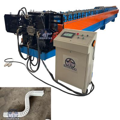 China “USA Standard 3 in 1 Water Downpipe Roll Forming Machine, Multi Function Rainwater Downspout Gutter Profile Making Machinery, Durable Metal Down Pipe Roll Former for American Construction” for sale