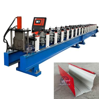 China “High Speed Automatic Water Gutter Roll Forming Machine for Azerbaijan Market, Rain Gutter Profile Making Machine, Metal Drainage Gutter Downpipe Roll Forming Equipment with Customizable Profiles” for sale