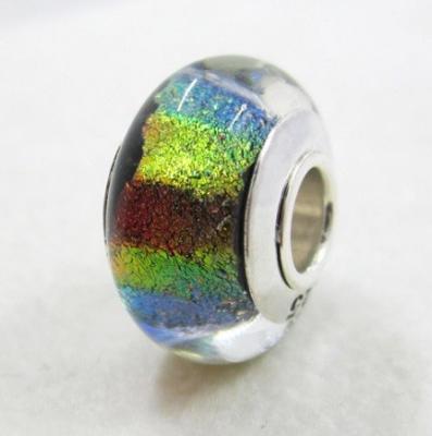 China Dichroic Glass Beads with Big Hole for European Bracelets original factory wholsale supplier for sale