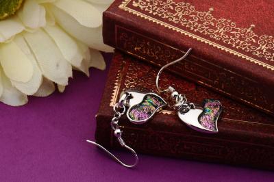 China Dichroic Glass Earrings fashion  for Women Jewelry European by original factory wholsale supplier for sale