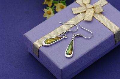 China Dichroic Glass Earrings fashion  for Women Jewelry European by original factory wholsale supplier for sale