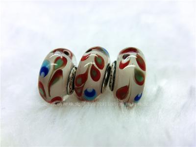 China Murano Glass Beads with Big Hole for European Bracelets original factory wholsale supplier for sale