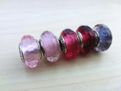 China Murano Glass Beads with faceted surfaces and Big Hole fit for European Bracelets original factory wholsale supplier for sale