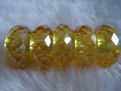 China Cubic Zirconia Beads with faceted surfaces and Big Hole Size fit for European Bracelets many colors by original factory for sale