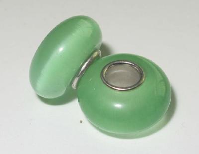 China Cat eye stones beads with big hole size and muti colors Fit for Original European Bracelet by wholesale factory for sale