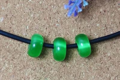 China Cat eye stones beads with big hole size and muti colors Fit for Original European Bracelet by wholesale factory for sale