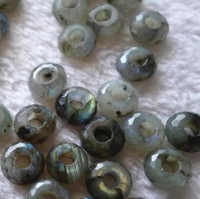 China Natural Stone Labradorite beads with big hole size Fit for bracelet necklace by original factory with wholesale price for sale