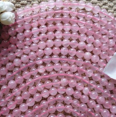 China Natural Stone rose quartz beads with dril hole size Fit for bracelet necklace by original factory with Multi sizes for sale