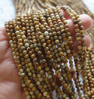China Natural Stone Pictrue Jasper beads with dril hole size Fit for bracelet necklace by original factory with Multi sizes for sale