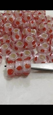 China Kisses All Around murano glass Charm Beads Big Hole for European Bracelets original factory wholsale supplier for sale