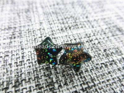 China Dichroic Glass stud earrings strars shaped fashion  for Women Jewelry by original factory wholsale supplier for sale