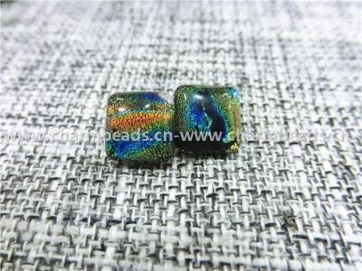 China Dichroic Glass stud earrings square shaped fashion  for Women Jewelry by original factory wholsale supplier for sale