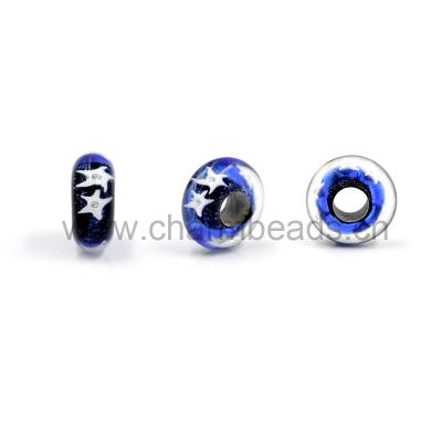 China OEM wholesale galaxy Starry sky glass beads European Murano Stone for sale