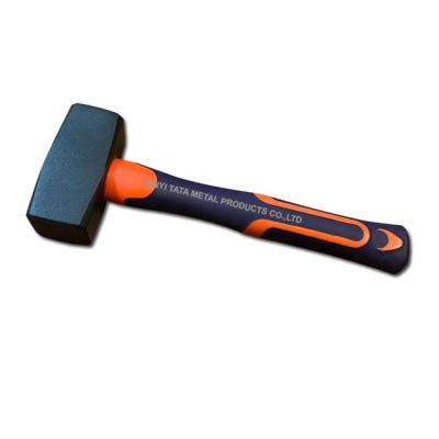 China forged stoning hammer with fiberglass handle en venta