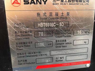 Cina Rexroth ha utilizzato la pompa per calcestruzzo fissa HBT60C 6830×2125×2685mm di Shacman in vendita