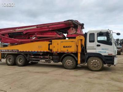 China Hoogwaardige gebruikte betonpomptruck 52m in China Werf voor bouw Te koop