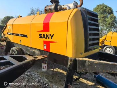 China Used 2021 SANY HBT8018C-5S  near-new Trailer Concrete Pump | 85 m³/h output | 180 kW engine for sale