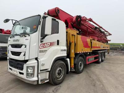 China 2021 SANY 62m Concrete Pump Truck (ISUZU Chassis) | 61.2 m Max. Vertical Reach | 180 m³/h Output |13 MPa for sale
