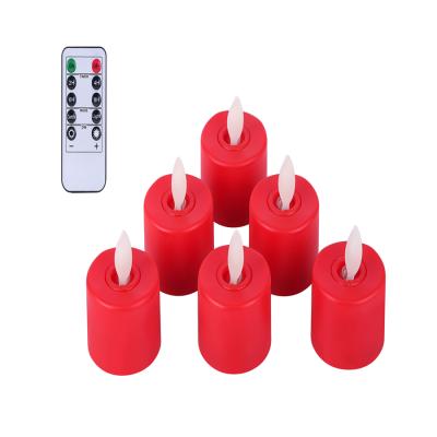 China Birthdays Hot Sell Wickless MiNi Battery Candle Lighting Wall Decorations For Home Red Tea Light LED With Remote Control for sale