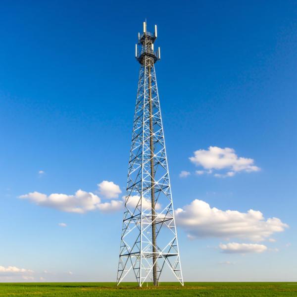 Quality Custom Hot Dip Galvanized Lattice Angle Steel Telecom Tower, 10-80m, Q355 Steel, for 4G/5G Communication for sale