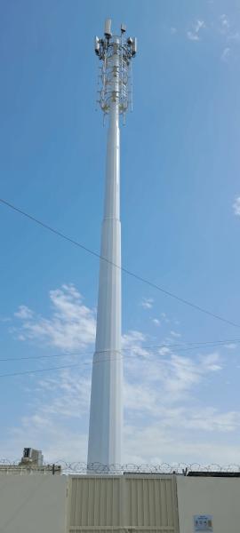 Quality Galvanized Single Tube Monopole Communication Tower Wind Resistant for Roadside for sale