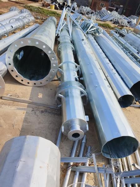 Quality Galvanized Single Tube Monopole Communication Tower Wind Resistant for Roadside for sale