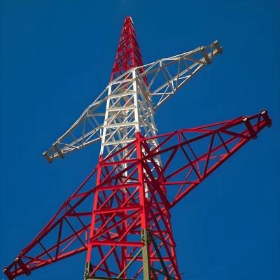 China Four Legged Lattice Electric Power Tower Galvanized Overhead Line Support Tower for sale