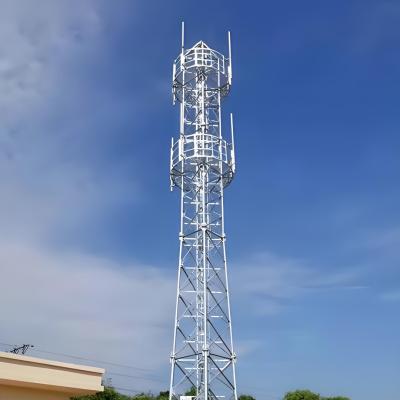 China 20m-60m Self Supporting Lattice Angular Steel Narrow Base Lte Telecom Tower for sale