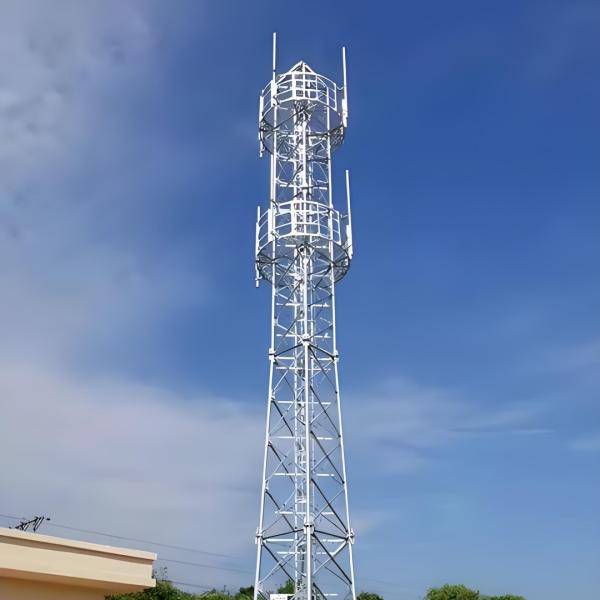 Quality 20m-60m Self Supporting Lattice Angular Steel Narrow Base Lte Telecom Tower for sale