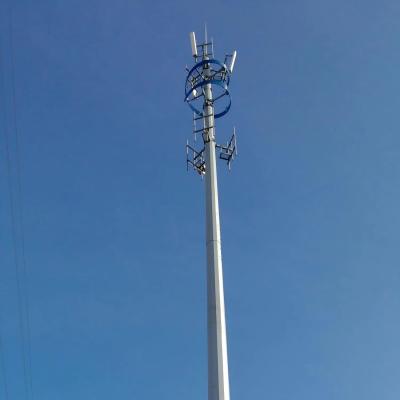 China Telecom Galvanized Steel Monopole Tower Single Tube Tower for 5G Wireless Antenna Lightning Tower for sale
