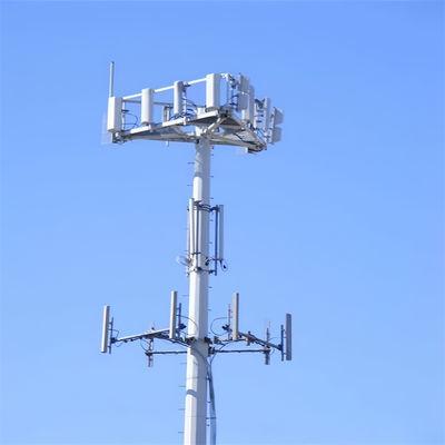 China Monopole Tower Hot Dip Galvanized Telecom Tower with Adjustable Antenna Platforms and Designed According to International Standards for sale